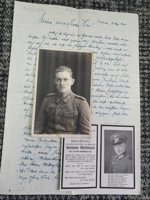ORIGINAL GERMAN WW2 Bundle/lot Soldiers letter Death Card . Photo £6.99 ...