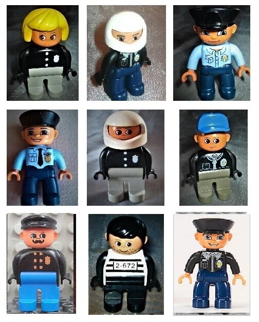 LEGO DUPLO FIGUR Mann Frau Polizist Polizei Figuren Polizistin ...