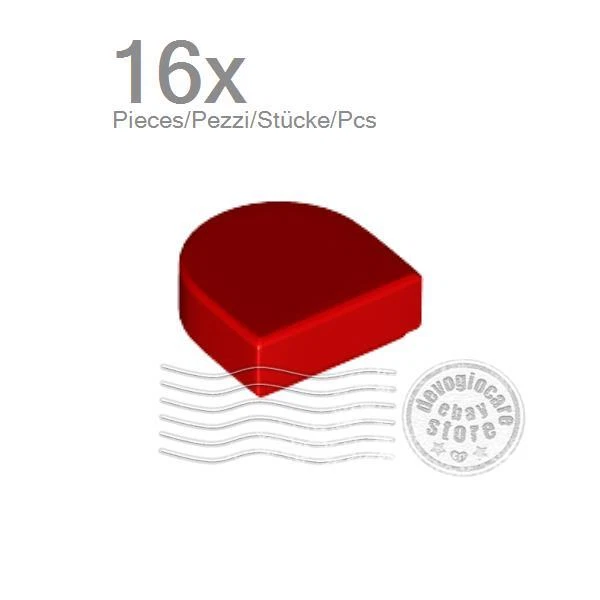 16X LEGO 24246 Tile Round (Half Circle Extended) 1x1 Red | 6258973 EUR ...