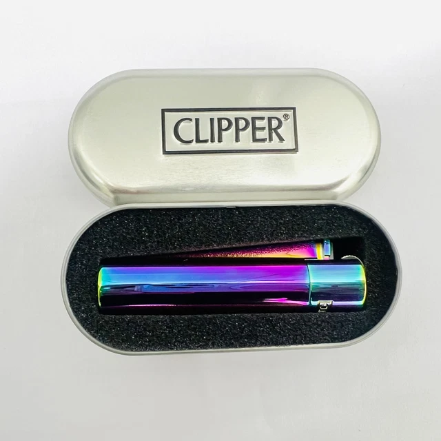 METAL CLIPPER LIGHTER Refillable Cigarette Gas With Gift Tin Case Box £ ...