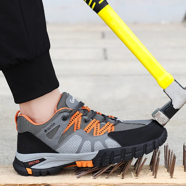 MEN'S SAFETY WORK Shoes Steel Toe Lightweight Indestructible Boots Non ...
