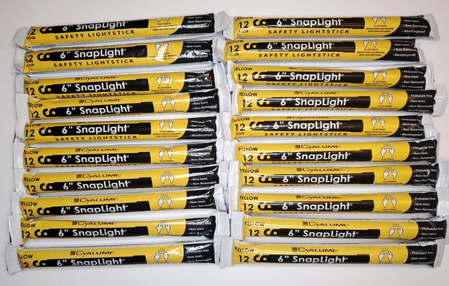LOT OF 100 Cyalume Snaplight Safety LightStick Chemlight Glow Stick ...