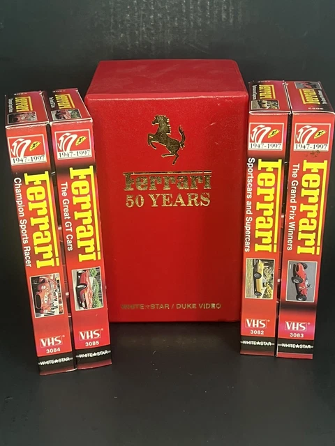 FERRARI 50 YEARS VHS White Star/Duke Video Collection of 4 Tapes $29.99 ...
