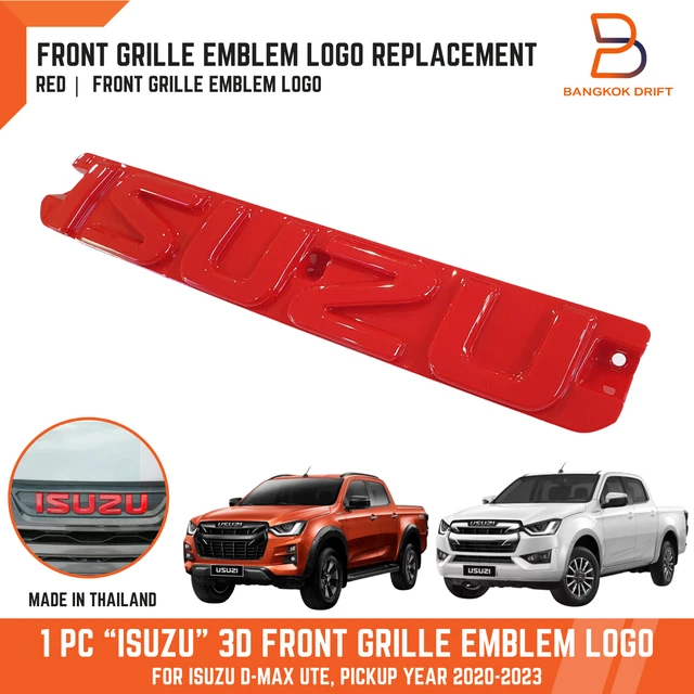 ISUZU RED 3D Front Grille Emblem Logo Replacement Fit Isuzu D-Max ...