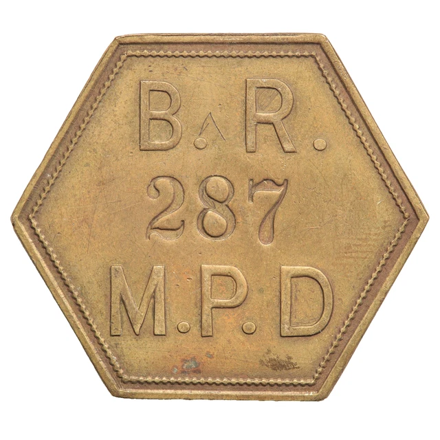 BRITISH RAILWAY BR Motive Power Depot Mpd Brass Hexagonal Check Token ...