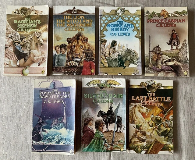 THE CHRONICLES OF NARNIA Complete Set Vintage 1980s 7 Paperbacks Lions ...