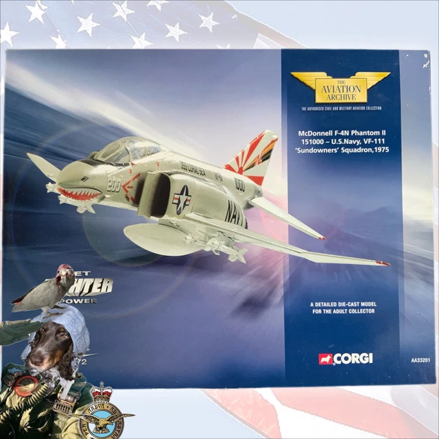CORGI AA33201 MCDONNELL F-4N Phantom II 15100 - US Navy VF 111 AA33201 ...