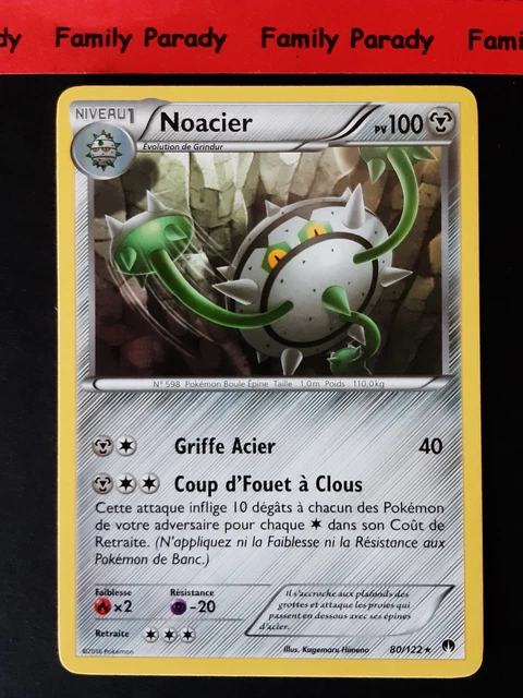 NOACIER 80/122 XY Rupture Turbo Carte Pokemon Rare neuve Français EUR 2 ...