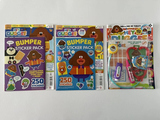 CBEEBIES HEY DUGGEE magazine Stickers Issue 19 & 21 Also Issue 17 With ...
