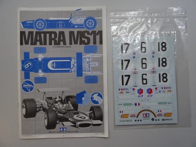 TAMIYA MATRA MS 11 F-1 1:12 Bausatz # 12005 - Top Zustand EUR 139,00 - PicClick IT