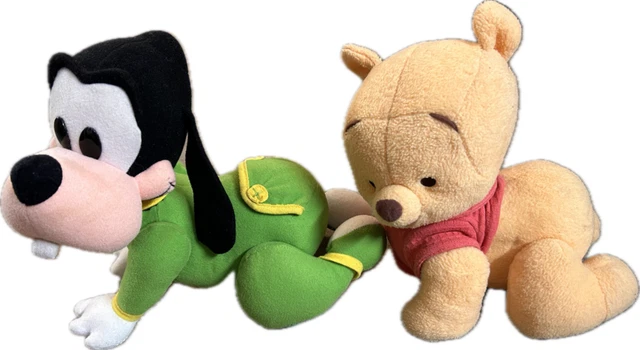 MATTEL DISNEY KRABBEL Winnie Pooh Baby Goofy Touch N Crawl Plüschtier ...