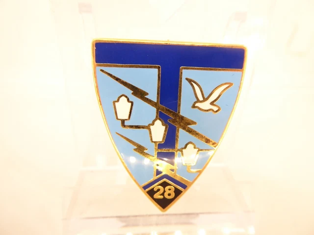 INSIGNE MILITAIRE - 28e RT - REGIMENT DE TRANSMISSION- A. BERTRAND ...