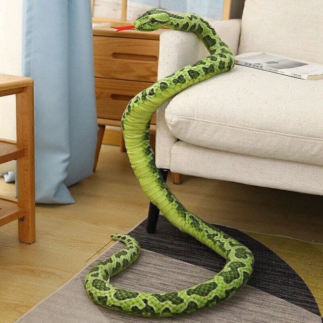 190CM PLUSH SNAKE Toy Stuffed Soft Toy Cuddly Eco Friendly Gift Joke ...