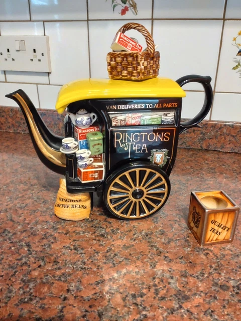 RINGTONS NOVELTY TEA Merchant Teapot Ltd Edition No. 2592 Signed by ...