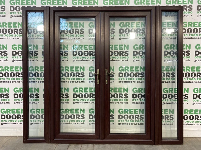 UPVC FRENCH DOORS White Pvcu External Exterior Double Glazed Side ...