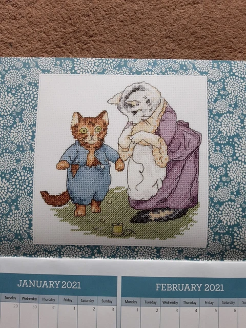 BEATRIX POTTER CALENDAR With 6 Cross Stitch Charts £12.93 - PicClick UK
