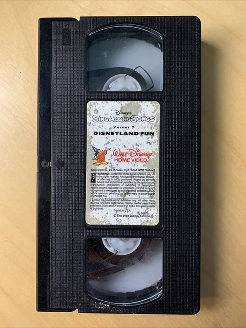 VINTAGE DISNEY'S SING Along Songs Disneyland Fun Volume 7 VHS EUR 11,52 ...