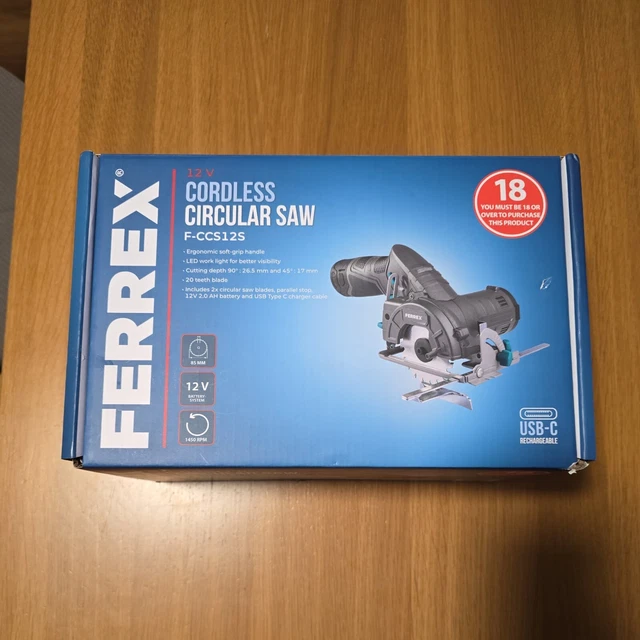FERREX 12V CORDLESS Circular Saw With Battery And Charger Power Tools £ ...