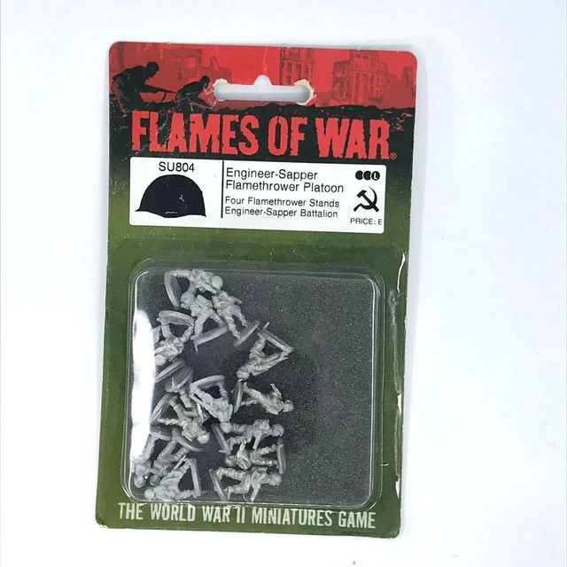 WW2 SOVIET ENGINEER Sapper Flamethrower Platoon Blister - Flames of War ...