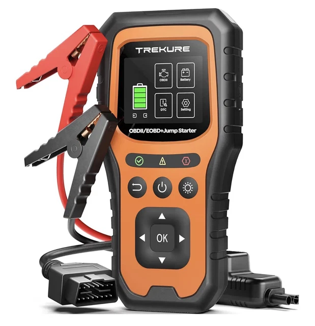 TREKURE 5000A JUMP Starter Power Pack with OBD2 Scanner,12V Car Battery ...