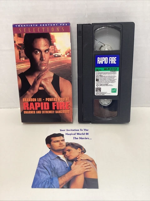 RAPID FIRE (VHS, 1992/93) Brandon Lee, Powers Booth, Kate Hodge, Nick ...