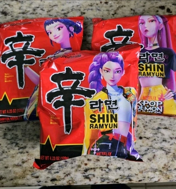 3PK KPOP DEMON Hunters SHIN Ramyun Ramen Huntrix Rumi Zoey Mira Golden ...