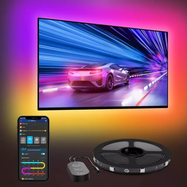 GOVEE LED TV Hintergrundbeleuchtung 2,4 M, RGBIC, für 40-50 Zoll ... GOVEE LED TV Hintergrundbeleuchtung 2,4 M, RGBIC, für 40-50 Zoll ...