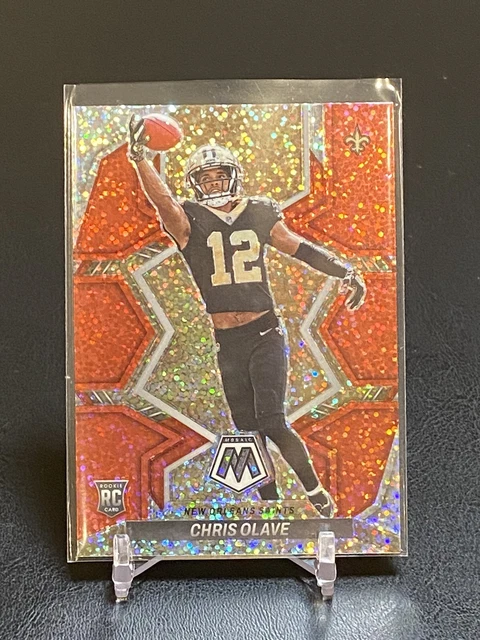 2022 MOSAÏQUE CHRIS Olave rouge étincelant Prizm recrue RC #313 SSP ...