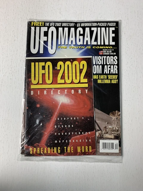 VINTAGE UFO MAGAZINE 2002 - Visitors From Afar, 2002 Directory Book £19 ...