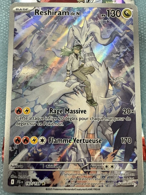 CARTE POKÉMON - Reshiram de N - 167/159 Aventures Ensemble EV09 - AR - FR EUR 30,00 - PicClick FR