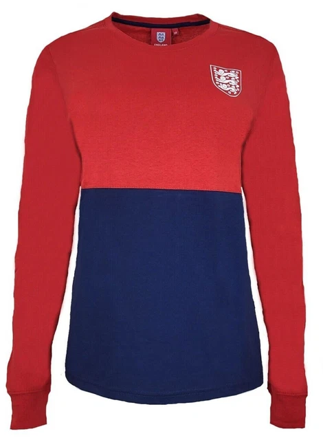 OFFICIAL ENGLAND FOOTBALL T Shirt Womens Top National Team Crest Red £ ...