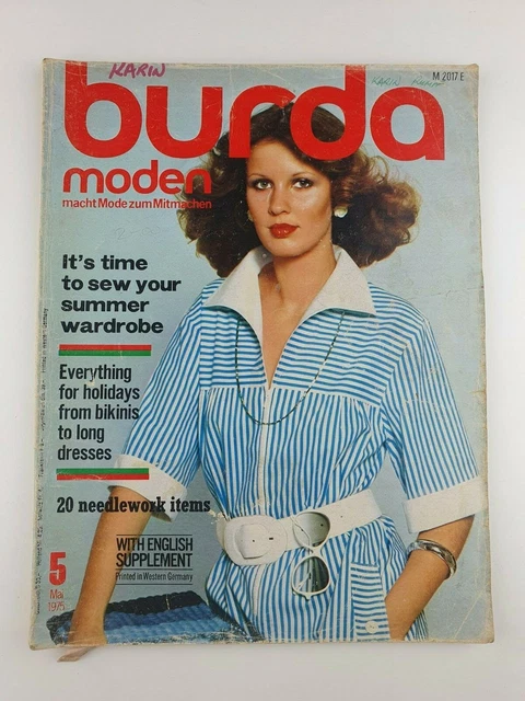 BURDA MODEN, MAY 1975, Sewing Magazine German, 70's Vintage £17.06 ...