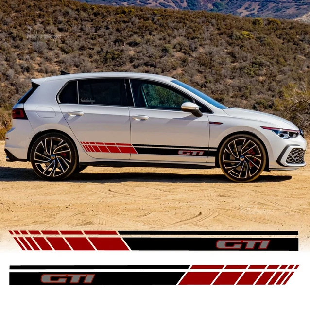 ADHÉSIFS STICKERS BANDES Latéral Golf Wolkswagen Gti Racing Tuning ...