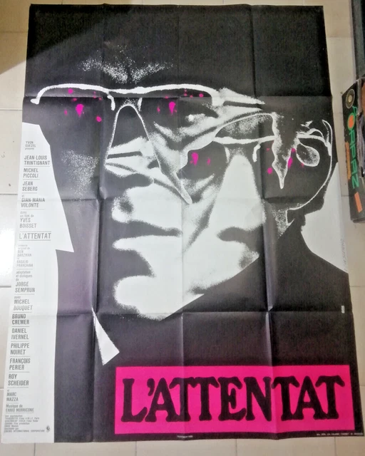 ANCIENNE AFFICHE DE cinéma originale - " L'ATTENTAT " - 120 x 160 cm EUR 40,00 - PicClick FR