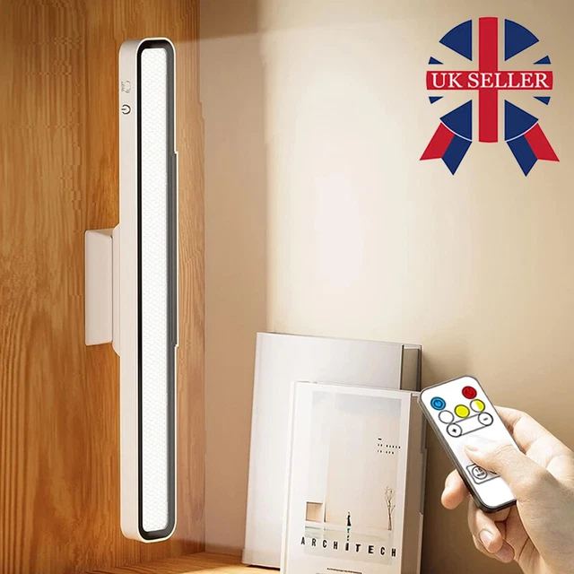 LED MAGNETIC UNDER Cabinet Light Bar Touch Dimmable Closet Lamp Remote Control £14.02 - PicClick UK