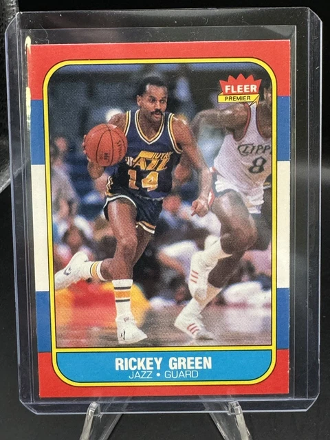 CARTE DE BASKETBALL Rickey Green Utah Jazz 1986 Fleer #39 EUR 8,19 ...