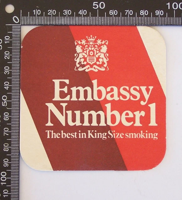 VINTAGE EMBASSY NUMBER 1 King Size Cigarettes Tobacco Pub Bar Promo ...
