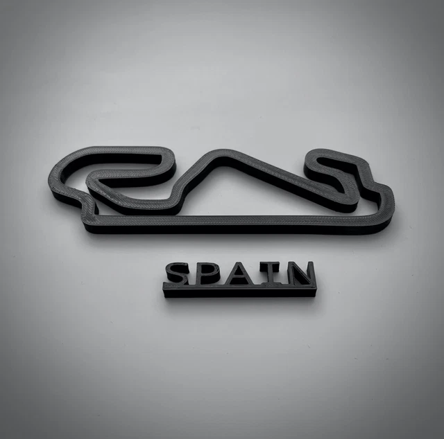 3D SPAIN F1 Race Circuit Wall Art Race Track Motorsport 3D Print £7.95 ...