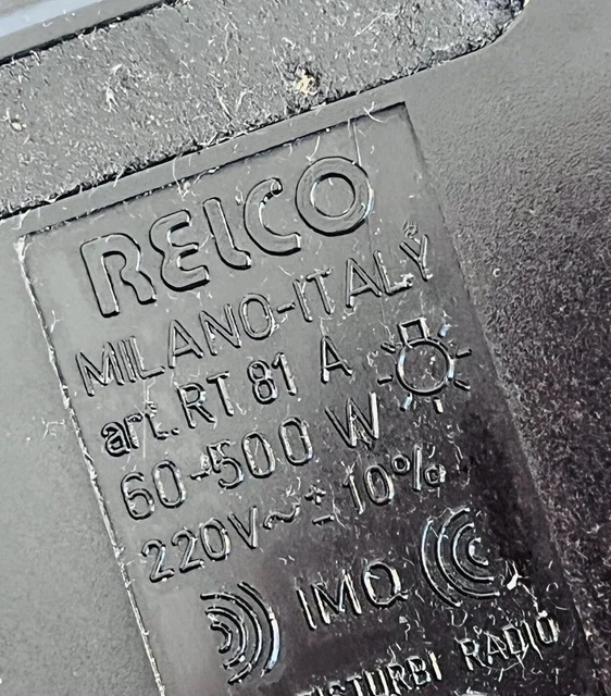 LAMPE DE SOL Avec Gradateur Dimmer Vintage Relco Milano Laiton Et Verre ...