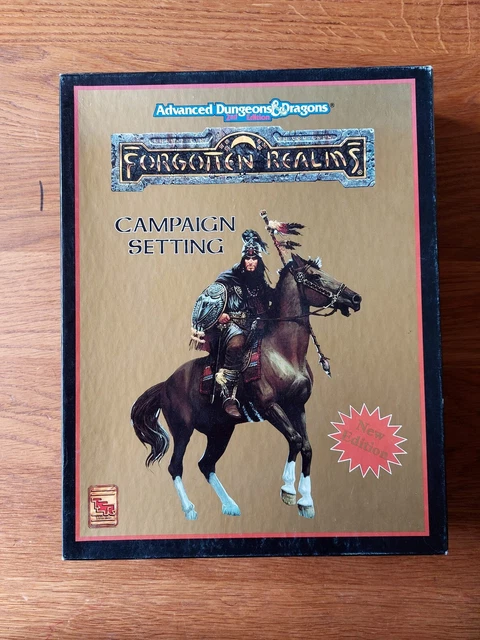 AD&D 2ND EDITION Forgotten Realms CAMPAIGN SETTING box 1993 Dungeons ...