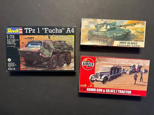 Revell 03114 Tpz Fuchs Airfix A02303 88mm Flak Airfix A206v Leopard