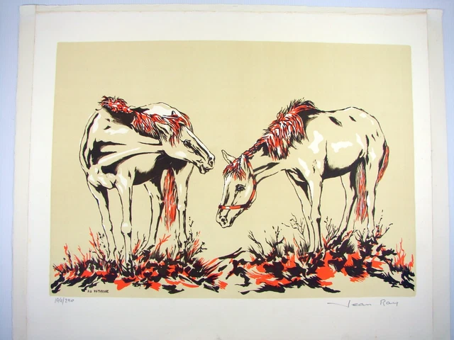 JEAN RAY - Au Paturage Lithographie originale signée et numérotée 194/ ...