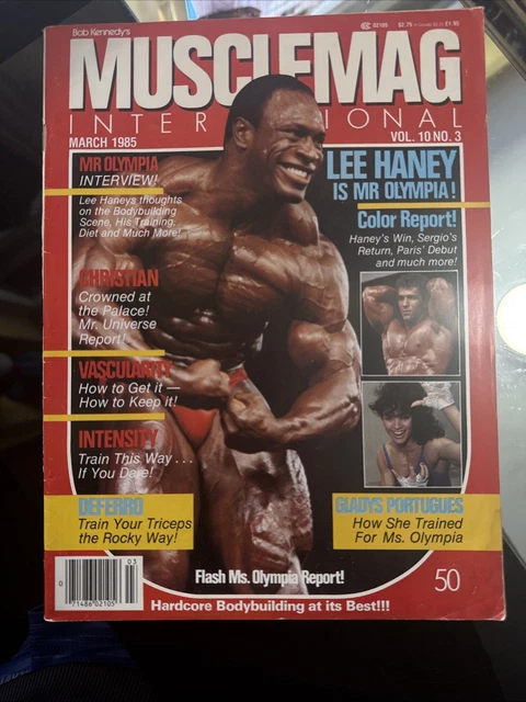 MUSCLEMAG INTERNATIONAL MARCH 1985 Fitness Magazine Vintage Body Lee ...