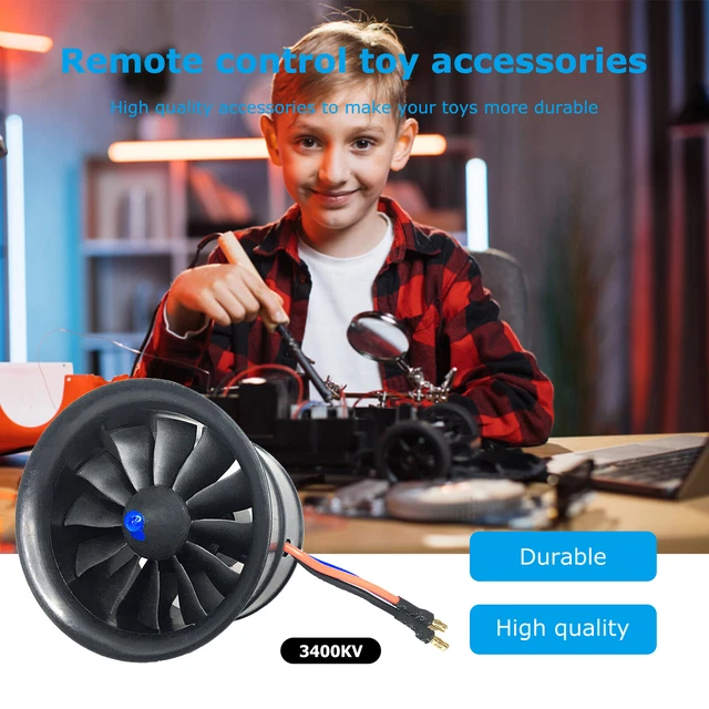 70MM DUCT FAN 12 Blades EDF Propeller Duct Fan for E-flite Viper RC Jet ...