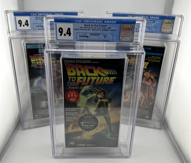 BACK TO THE Future I, II, III 1990/94 VHS New Sealed Watermark Graded ...