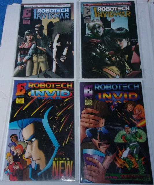 LOT ETERNITY COMICS Robotech Invid War # 9 10 13 14 Spangler Eldred ...