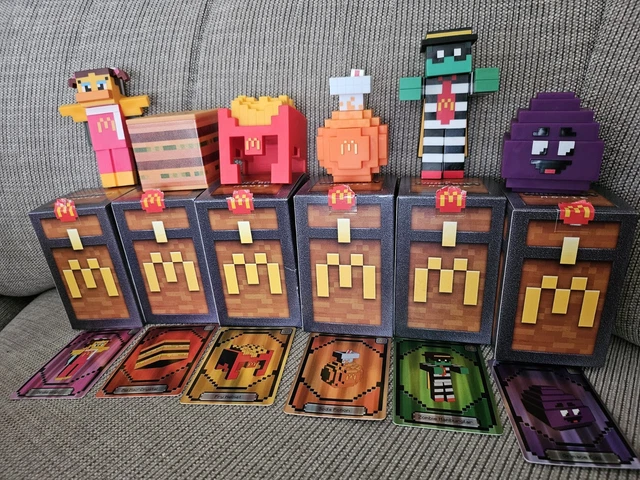 6 X MCDONALDS Minecraft Movie Happy Meal Adult Toys Collectibles FULL ...