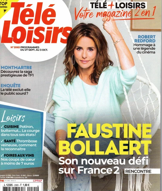 TELE LOISIRS N° 2065 Faustine Bollaert Robert Redford ... EUR 1,00 ...