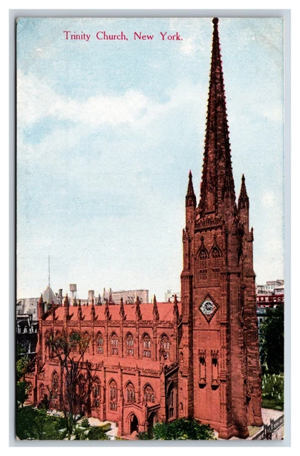 TRINITY CHURCH NEW York CIty NYC NY UNP Unused DB Postcard M19 EUR 3,74 ...
