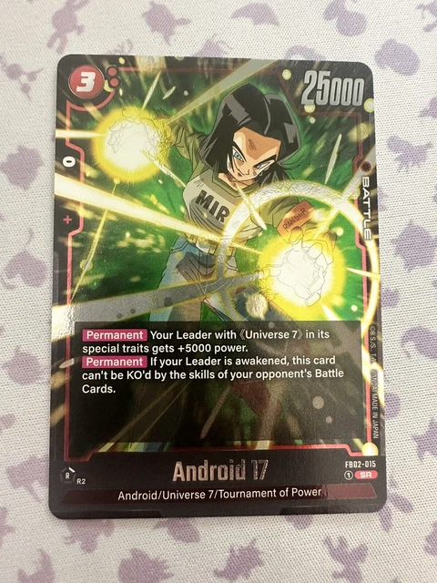 ANDROID 17 FB02-015 SR Dragon Ball aura super flamboyante presque comme ...